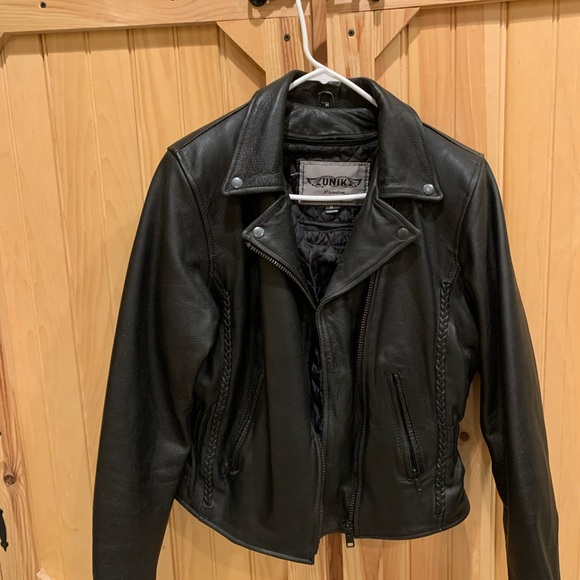 Unik | Jackets & Coats | Womens Leather Motorcycle Jacket | Poshmark
